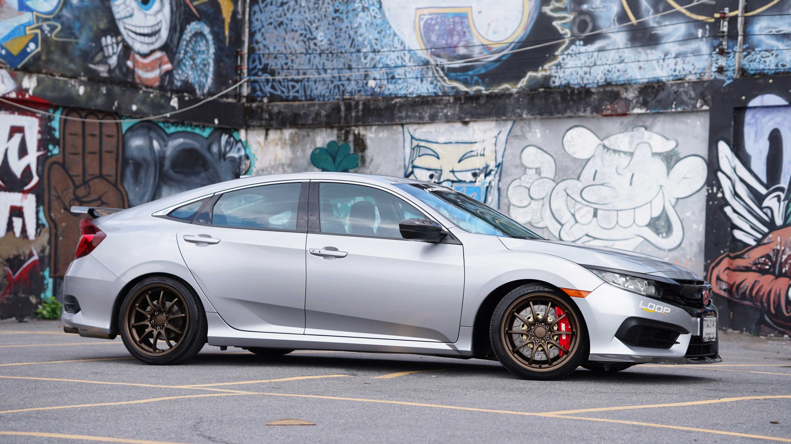 Honda Civic FC Rims 18'' NC60 Caliper with 355mm high carbon disc brake ...